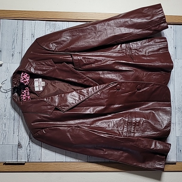 Vintage | Jackets & Coats | Vintage Classic Directions Leathers Wine ...